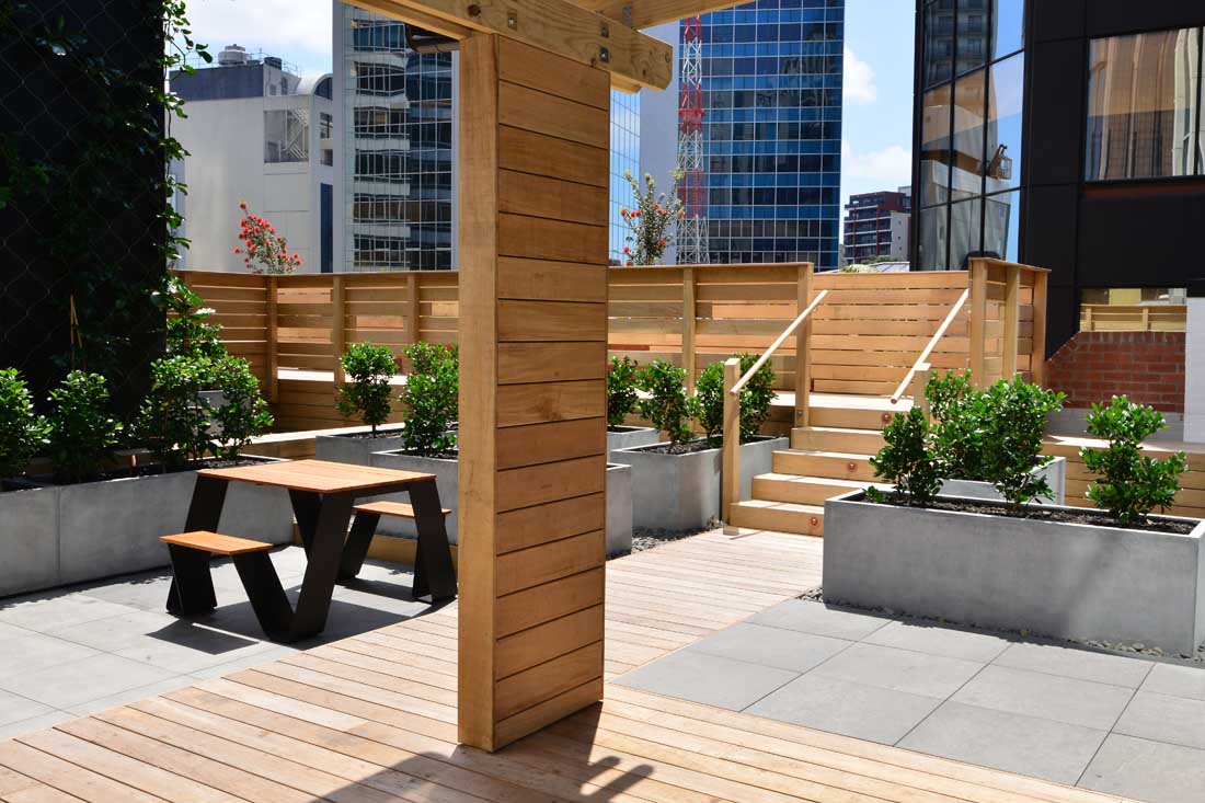 Corporate Rooftop Terrace - GreensceneNZ Landscapes